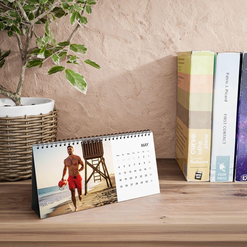 Art of Shirtless Men in Uniforms Desk Calendar 2026 Strength Nature ...