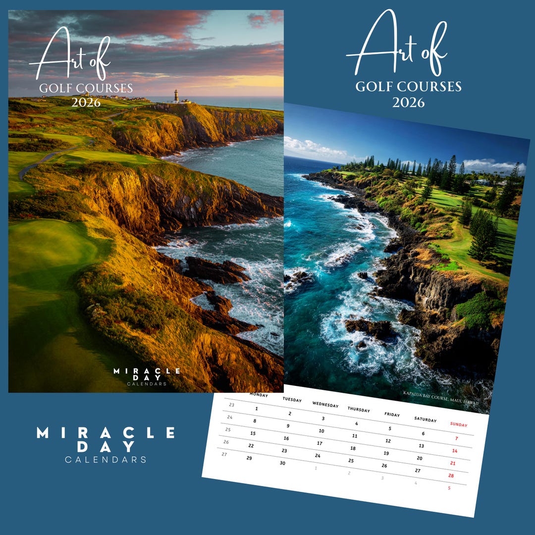 Art of Golf Courses Wall Calendar 2026 A3 A4 – Fascination of Golf ...