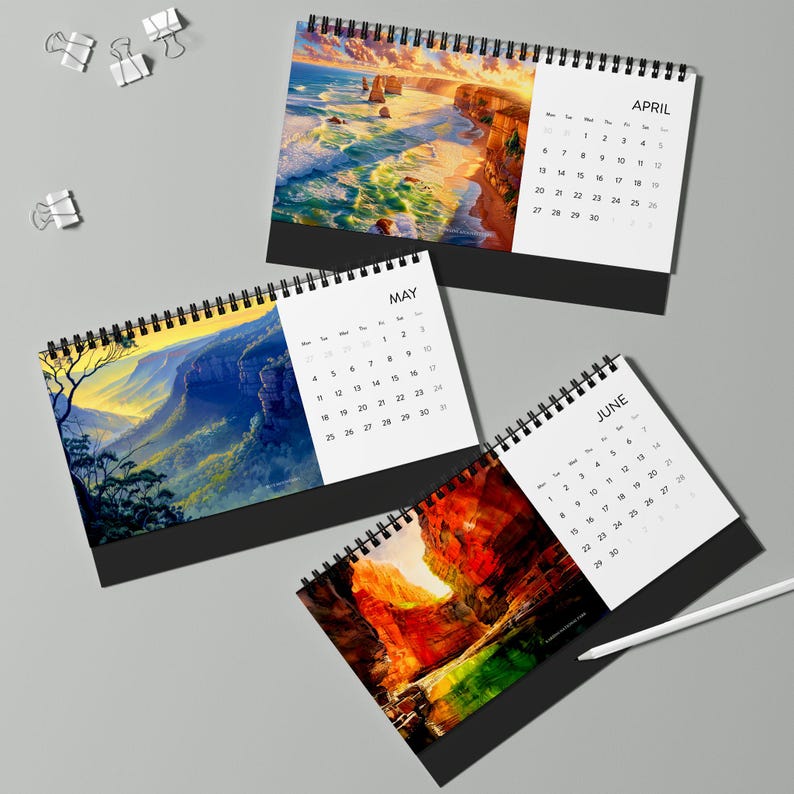 Iconic Views of Australia Desk Calendar 2026 Outback Travel Holiday ...