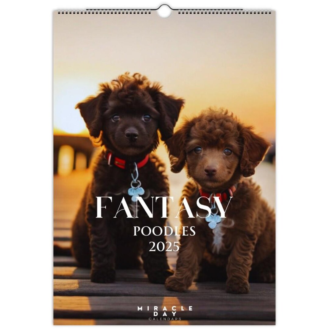Fantasy Poodles Wall Calendar A3 A4 2025 a Dog Breed to Fall in Love ...