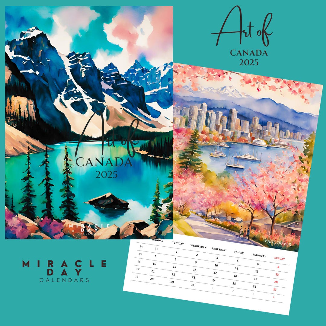 Art of Canada Wall Calendar A3 A4 2025 Travel Holiday, Nature, Jasper ...