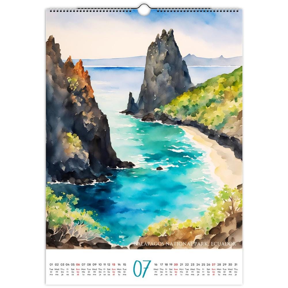 World's Iconic National Parks A Watercolor Journey Wall Calendar 2025 ...
