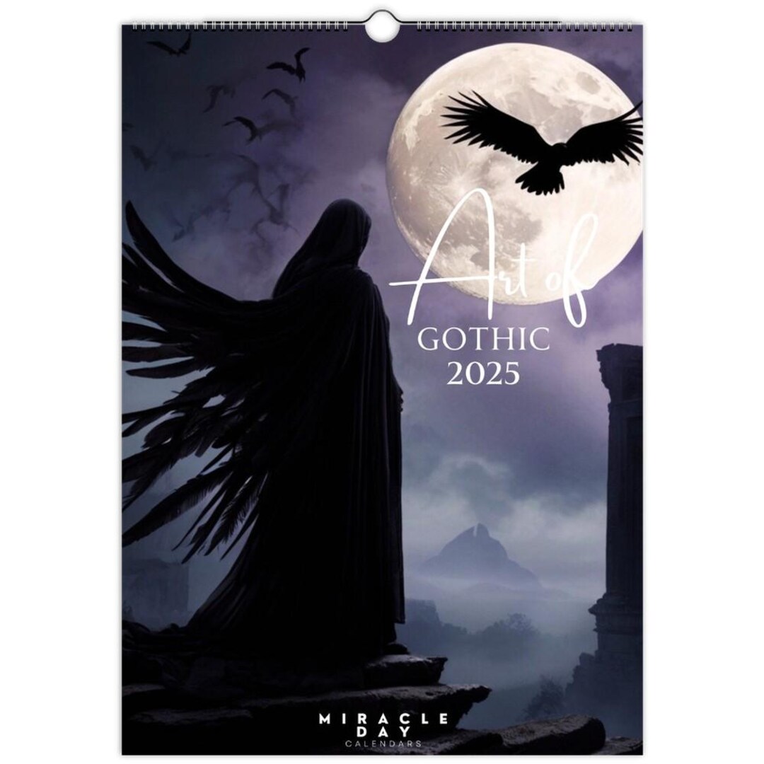 Art of Gothic Wall Calendar Calendar A3 A4 2025 Castle Ruins, Ravens ...