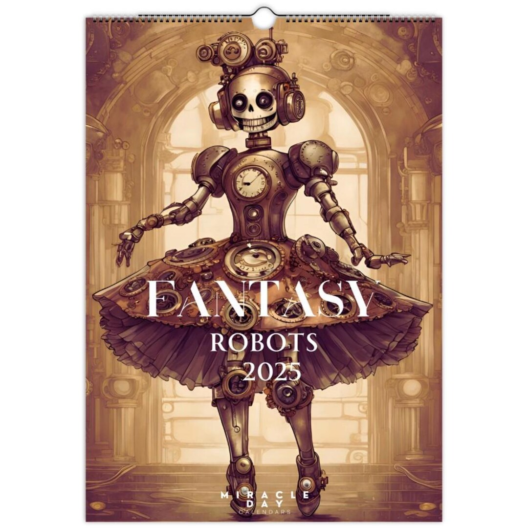 Fantasy Robots Wall Calendar A3 A4 2025 Robots, Android, Artificial ...
