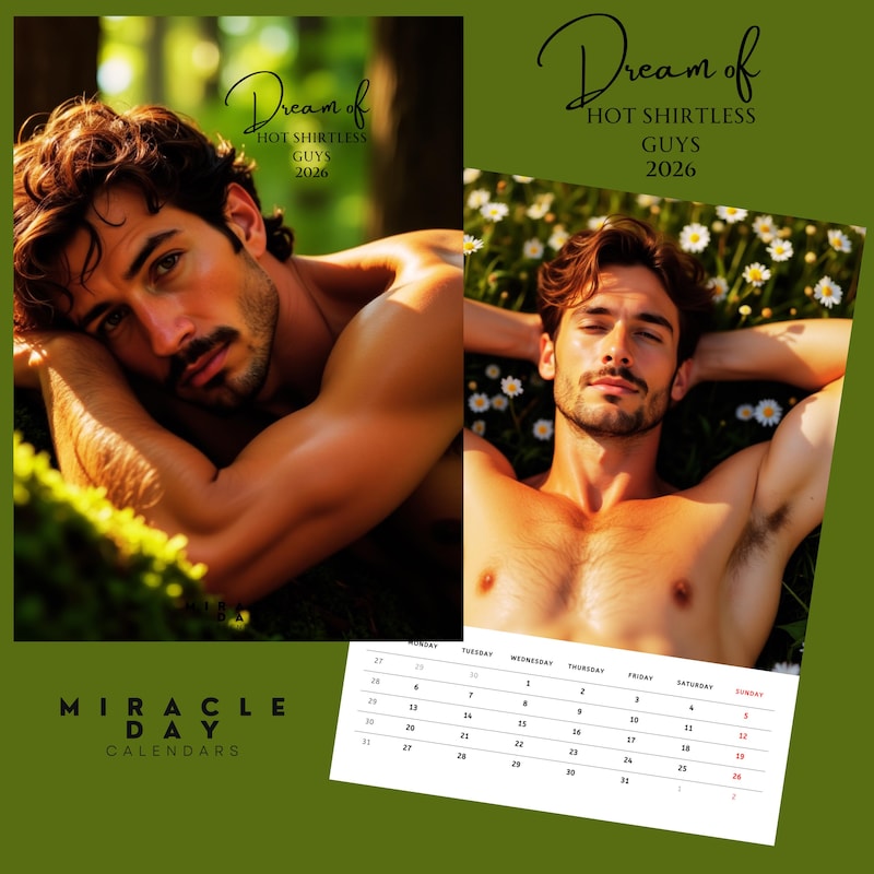 Male calendars 2026 - Etsy.de