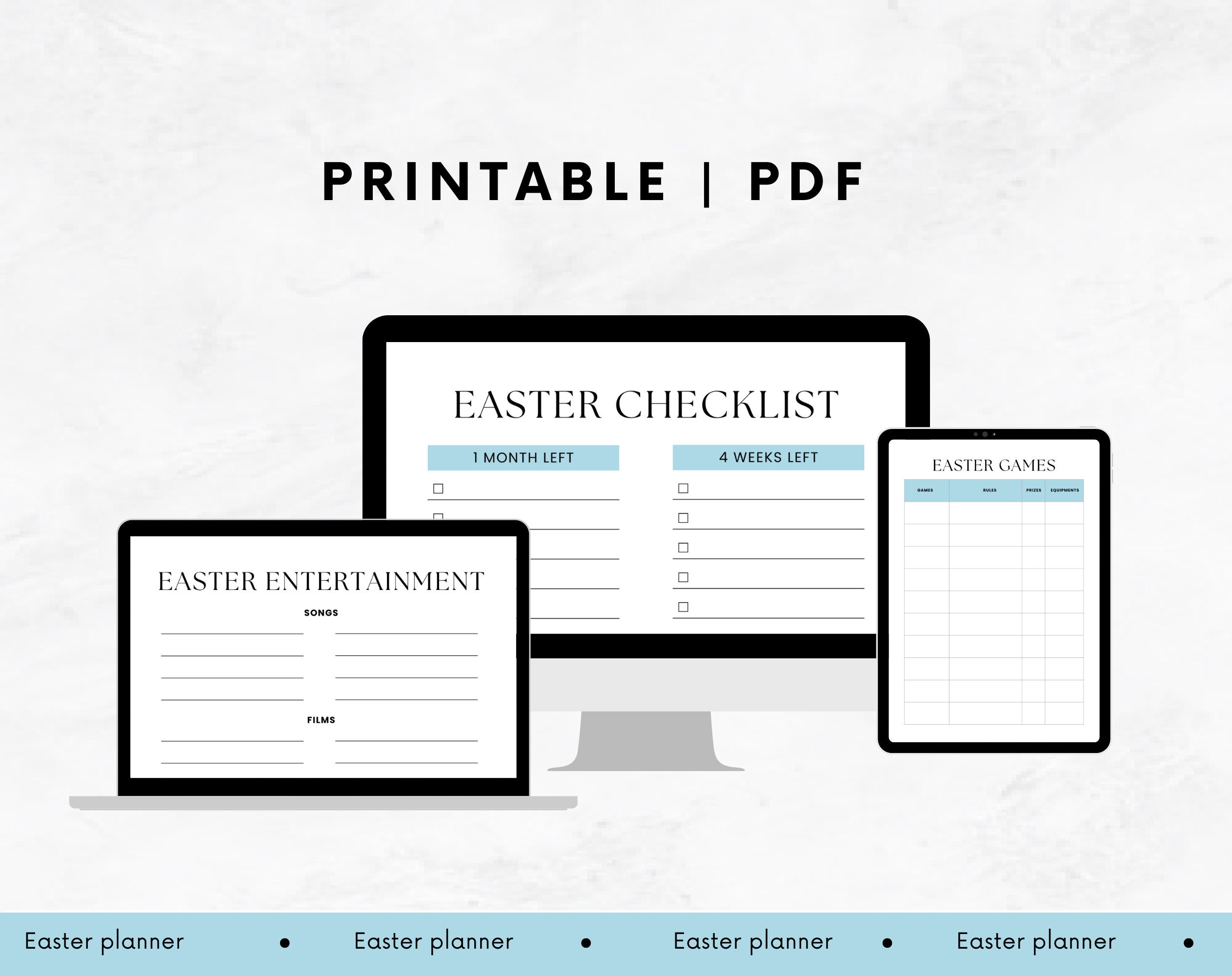 Printable Easter Planner 30 Pages, Canva Organizer for Easter, Easter ...