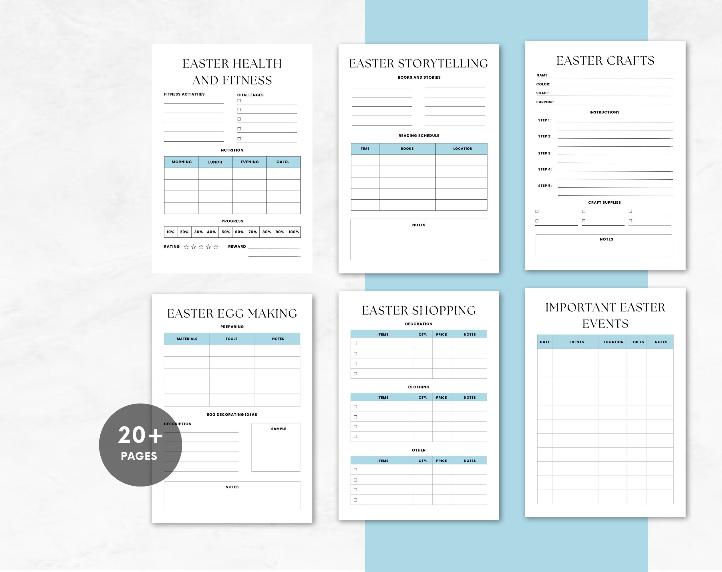 Printable Easter Planner 30 Pages, Canva Organizer for Easter, Easter ...