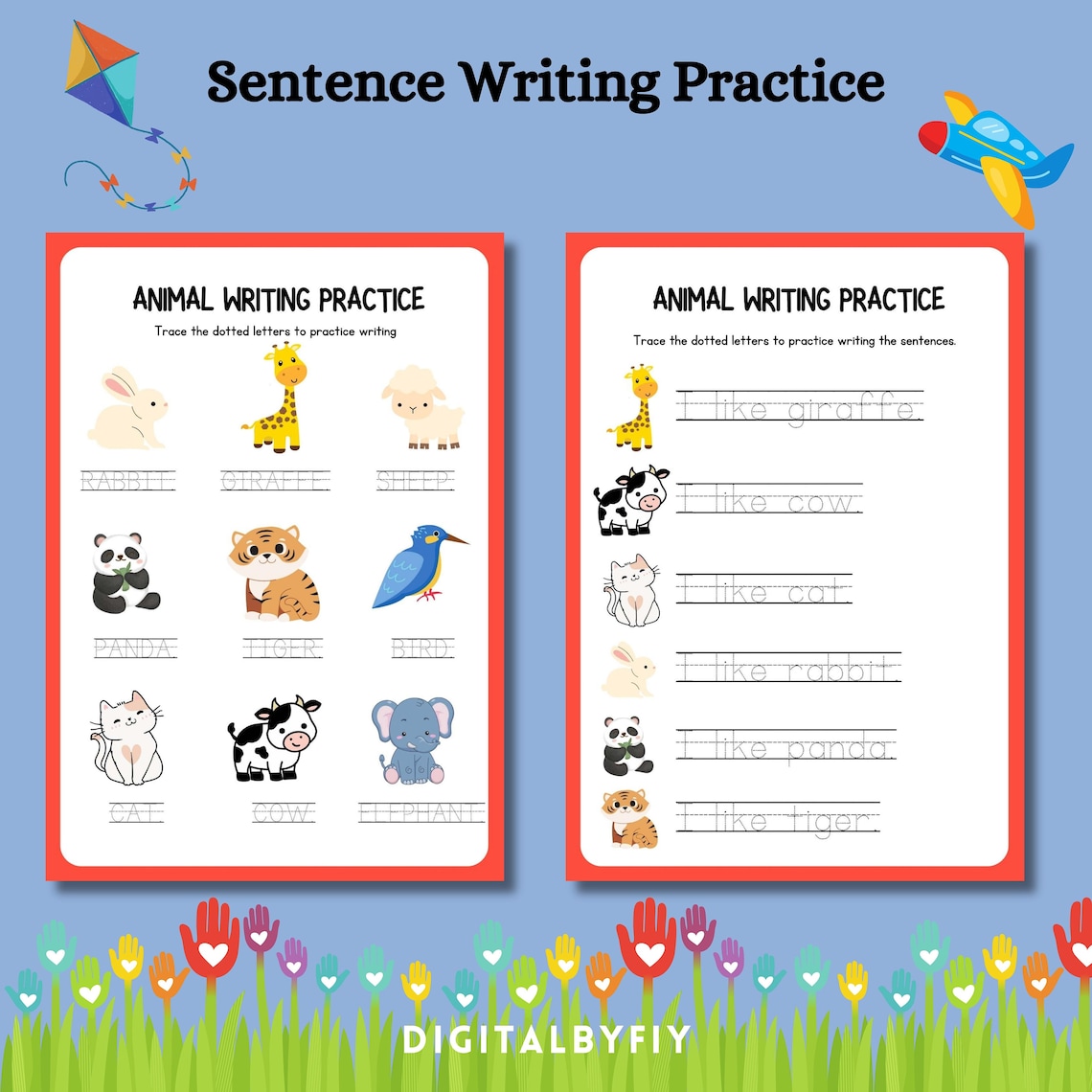 33 Pages Writing Practice, Preschool Handwriting Worksheets, Coloring ...
