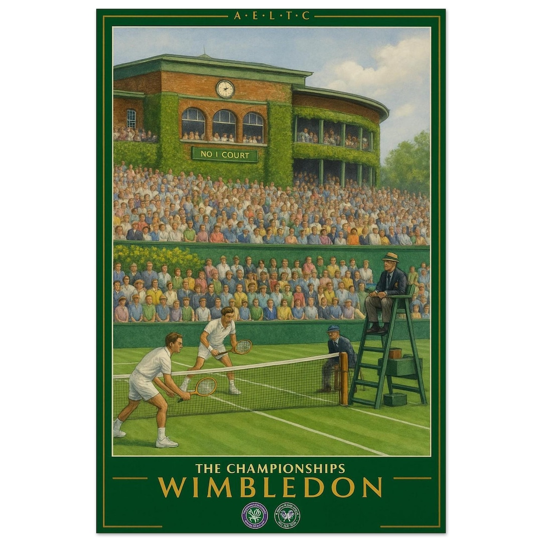 Tennis Wimbledon Poster - Etsy