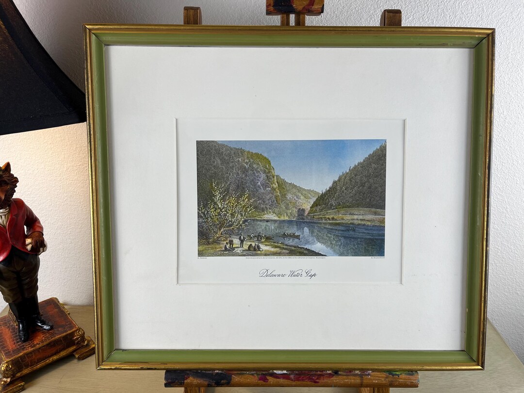 Delaware Water Gap Lithograph by Granville Perkins: Picturesque America ...