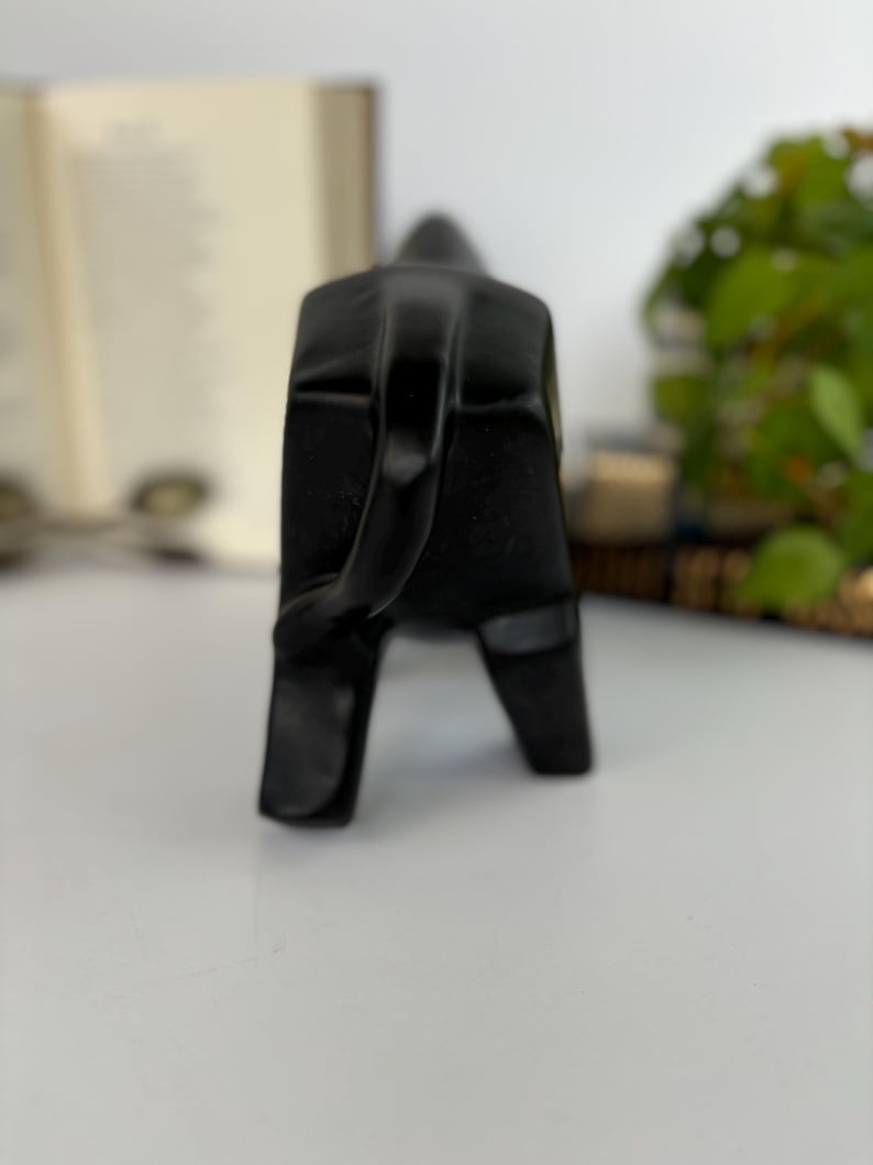 Mid Century Modern Fernando Botero Black Bull Ceramic Sculpture, Taurus ...