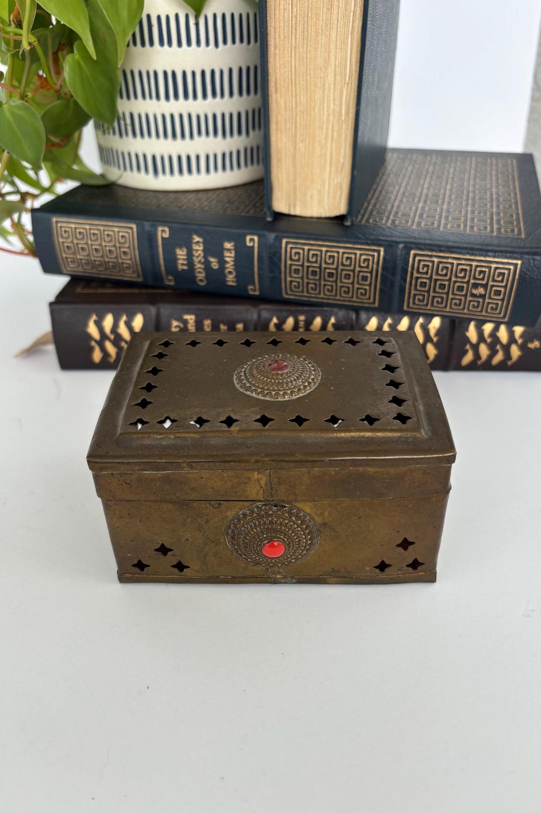 Vintage Mid Century Brass Cricket Box, Stash Box, Jewelry Box, Trinket ...