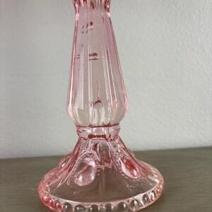 Antique Pink Depression Glass Candelabra, Baccarat Style, Crystal ...