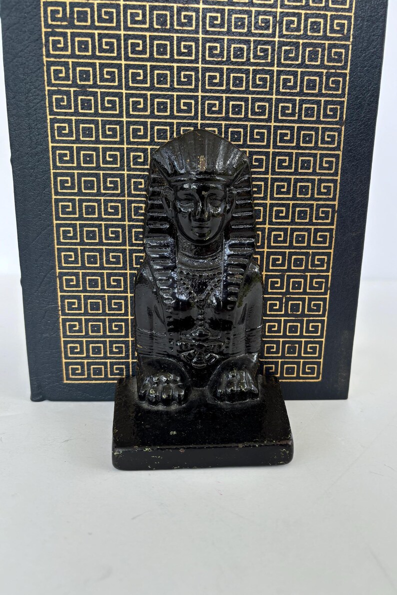 Vintage 1920's Cast Iron Sphinx Bookends, Art Deco Style, Book Shelf ...