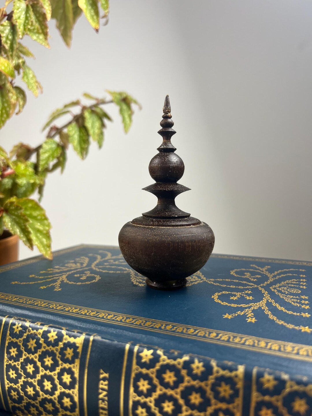 Hand-turned Wooden Finial Box, Stash Box, Ring Box, Earring Box, Home ...