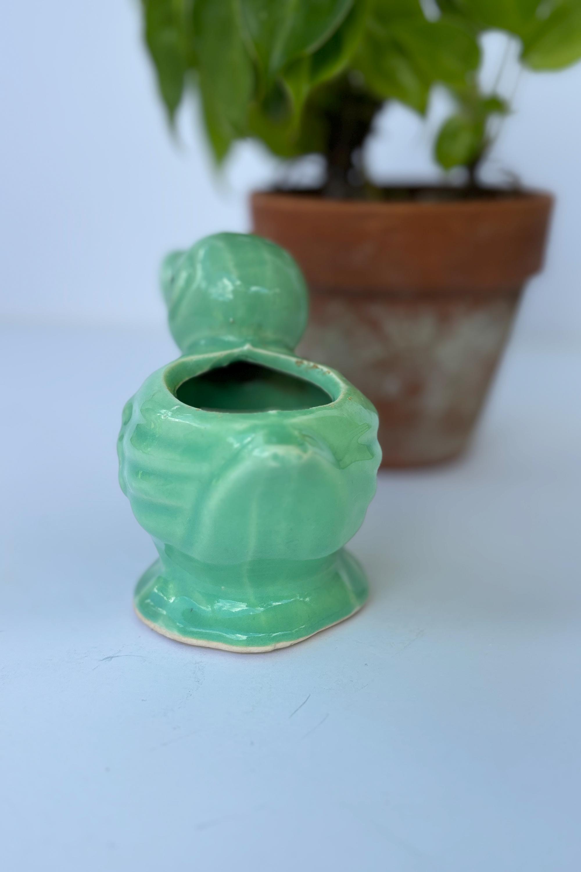 1950 Mccoy Baby Duck Planter in Aqua Teal, Pottery Duck Planter Glazed ...