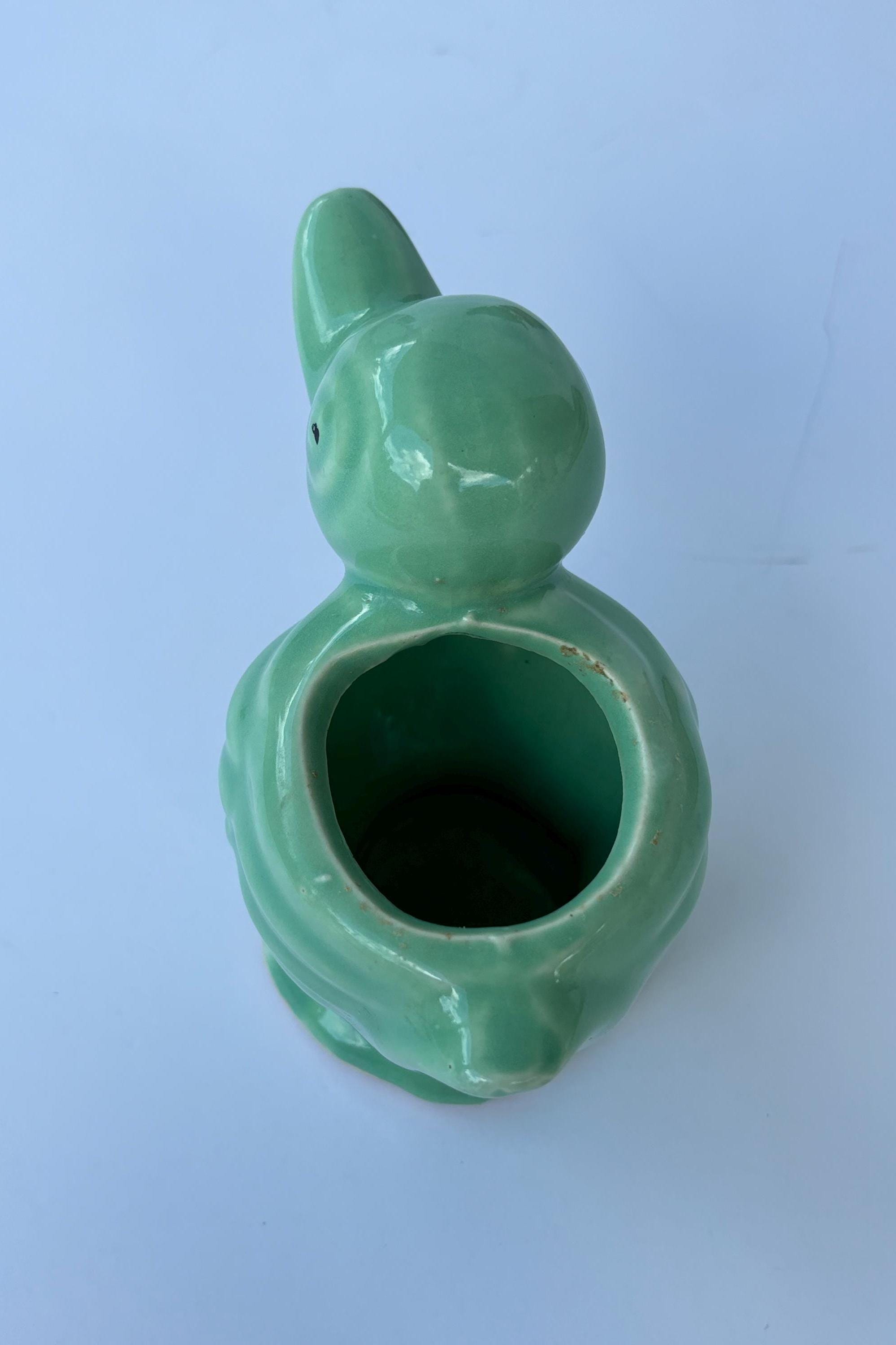 1950 Mccoy Baby Duck Planter in Aqua Teal, Pottery Duck Planter Glazed ...