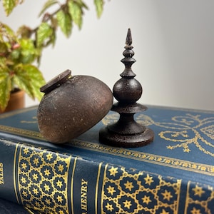 Hand-turned Wooden Finial Box, Stash Box, Ring Box, Earring Box, Home ...