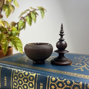 Hand-turned Wooden Finial Box, Stash Box, Ring Box, Earring Box, Home ...