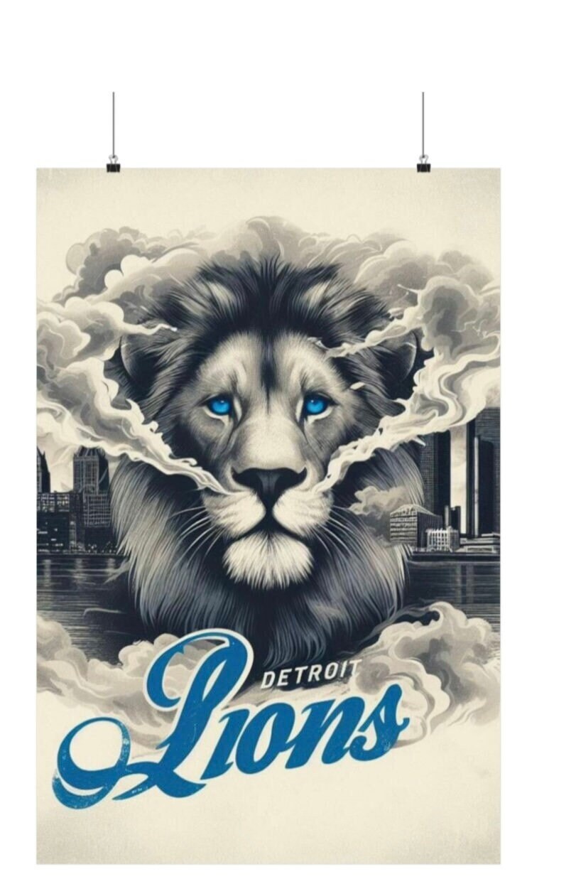 Detroit Lions Poster - Etsy Canada
