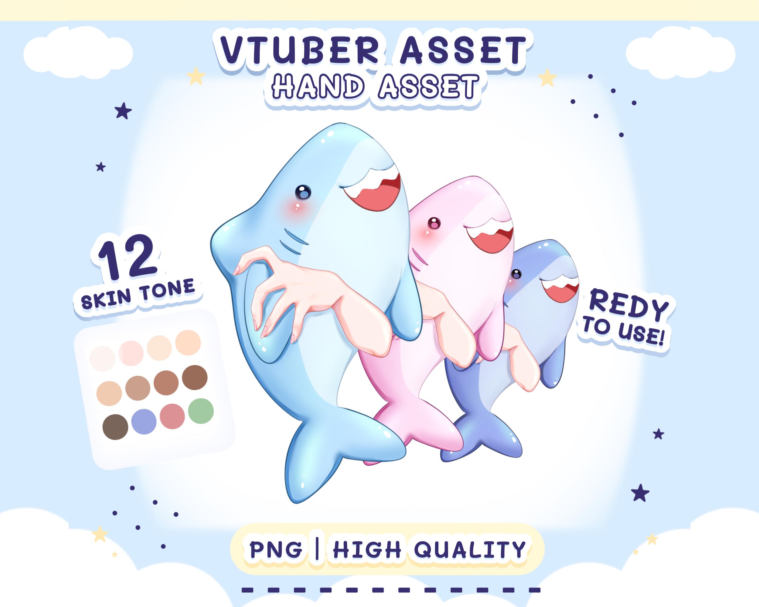 Vtuber Asset - Hand Holding Shark Plushie - Etsy
