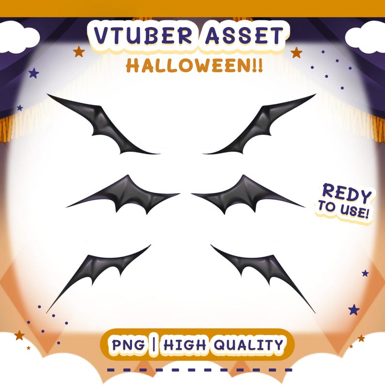 Halloween Vtuber Asset - Bat Wing's - Etsy