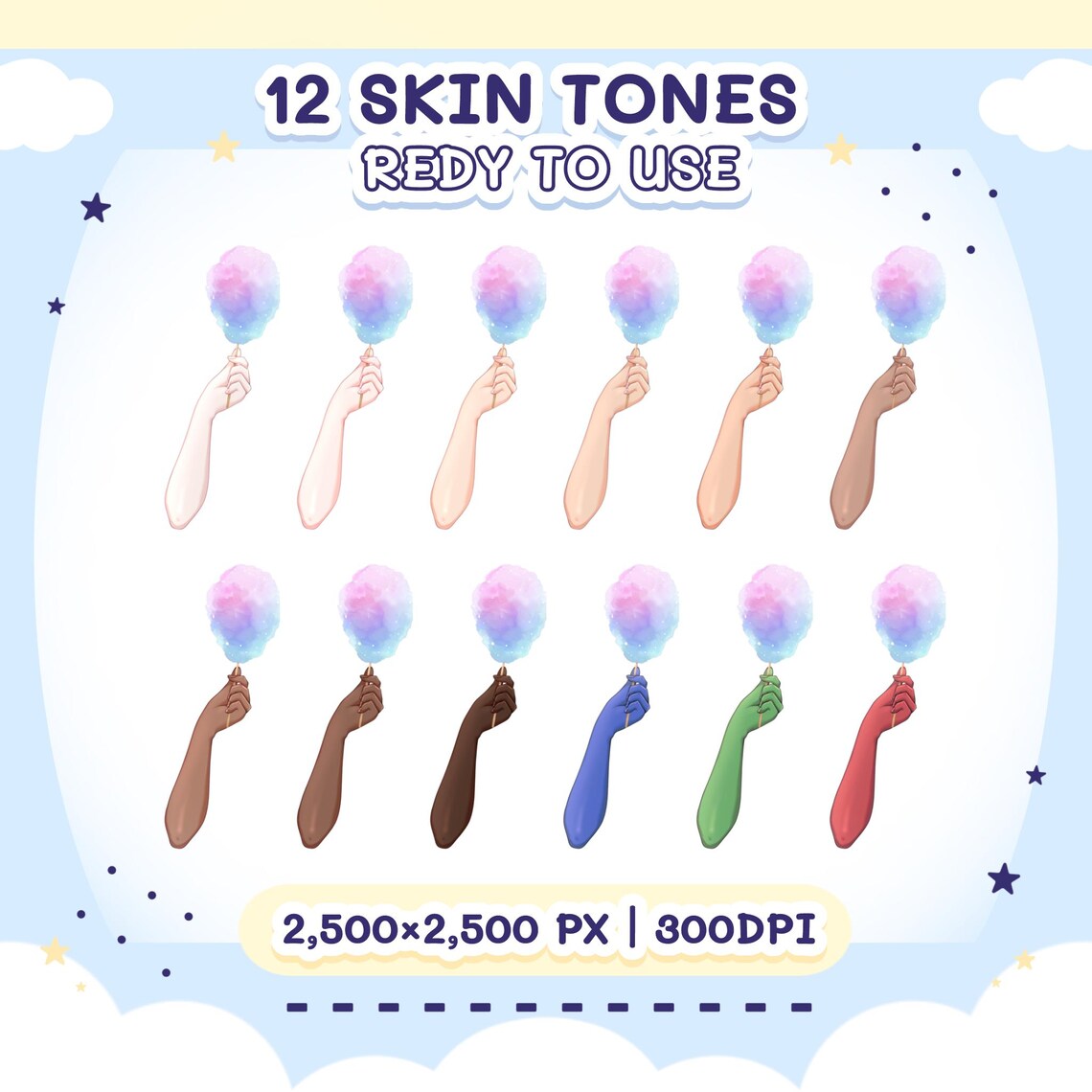 Vtuber Asset - Hand Holding Cotton Candy - Etsy