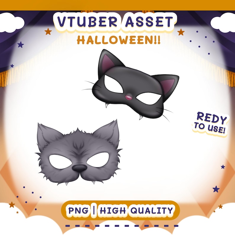 Halloween Vtuber Asset - Spooky Mask - Etsy