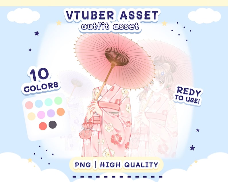 Vtuber Asset - Yukata Dress - Etsy