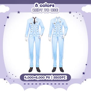Vtuber Asset - Suits Outfit - Etsy