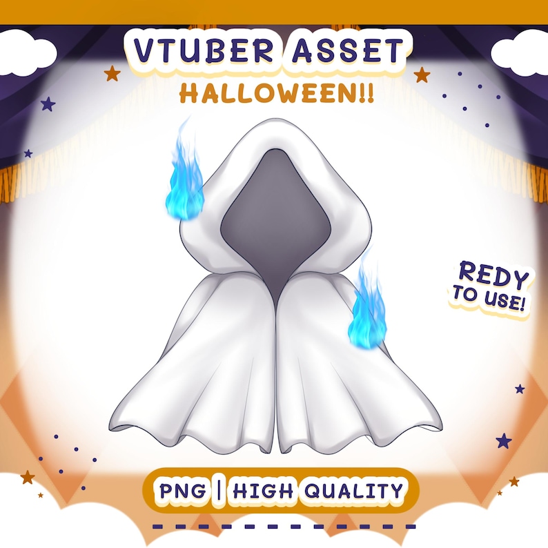 Halloween Vtuber Asset - Blanket Ghost Outfit - Etsy