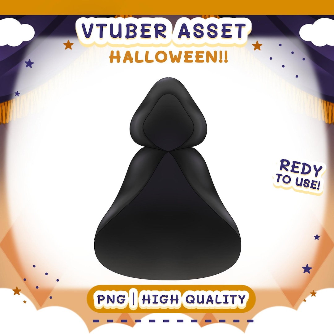 Halloween Vtuber Asset - Black Veil - Etsy