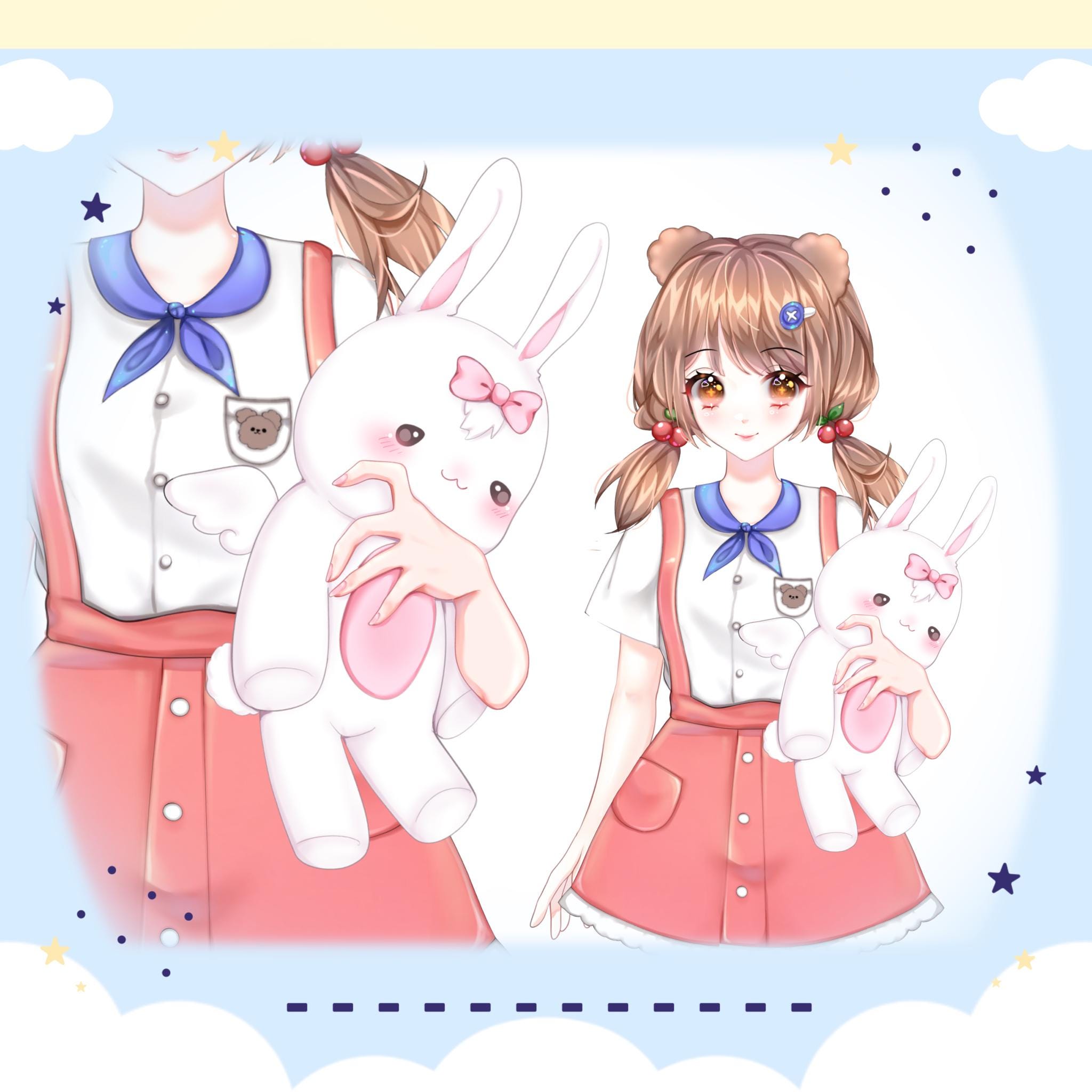 Vtuber Asset - Hand Holding Bunny Plushie - Etsy