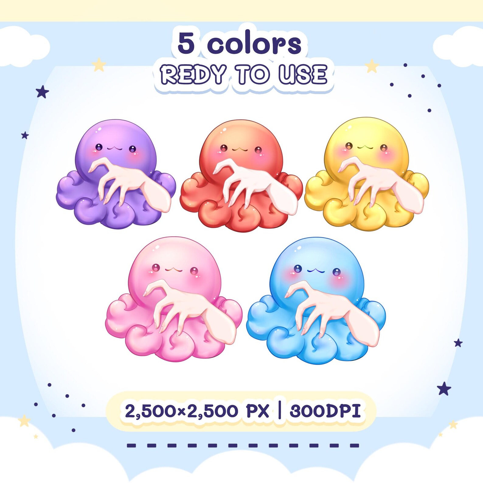 Vtuber Asset Hand Holding Octopus Plushie - Etsy