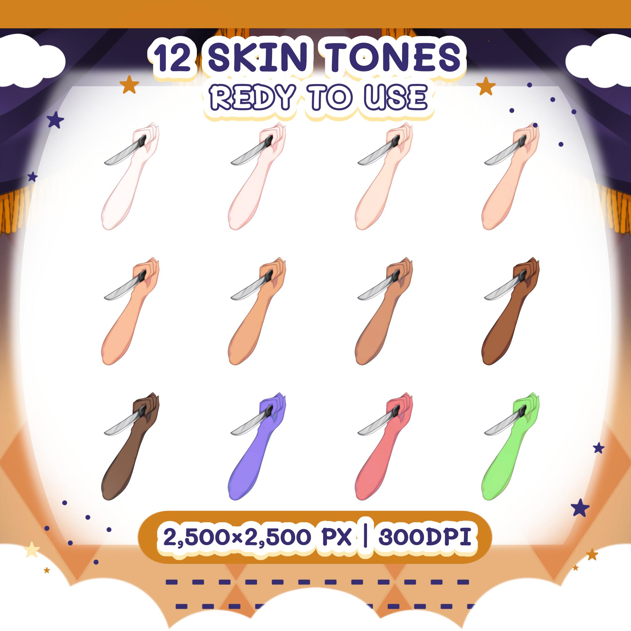 Halloween Vtuber Asset - Hand Holding Knife - Etsy