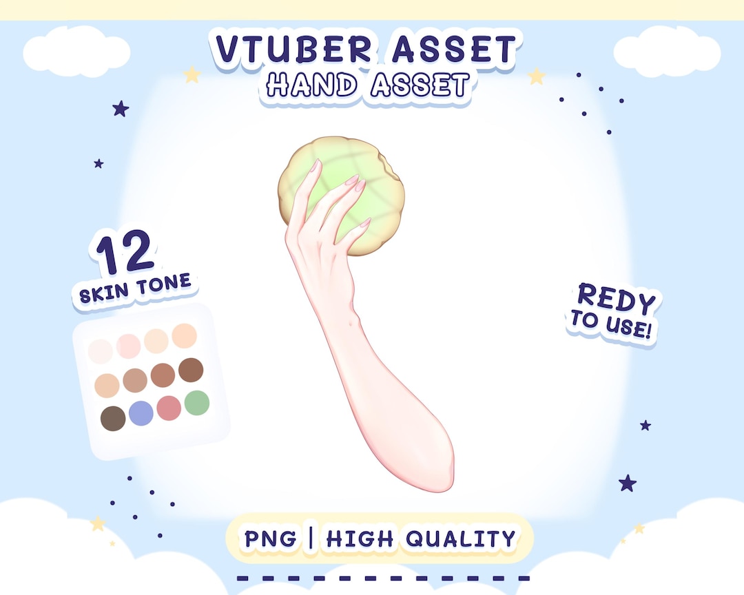 Vtuber Asset - Hand Holding Melon Buns - Etsy