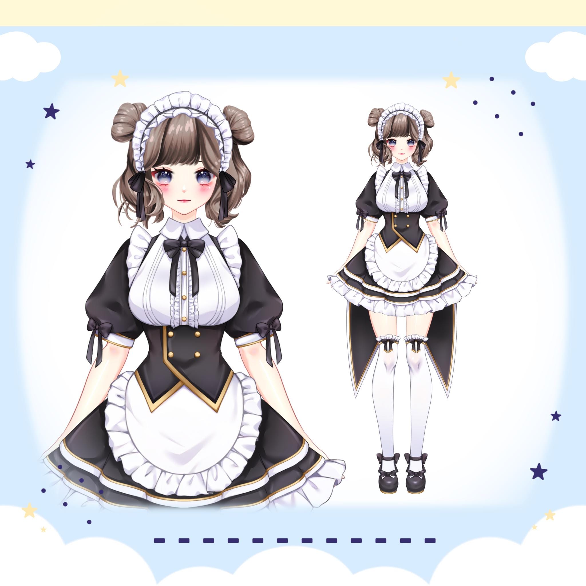 Vtuber Asset - Maid Outfit - Etsy