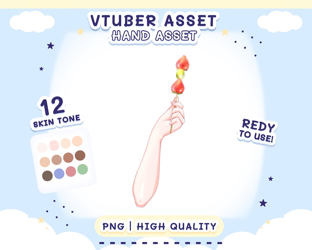 Vtuber Asset - Hand Holding Candied Fruit - Etsy