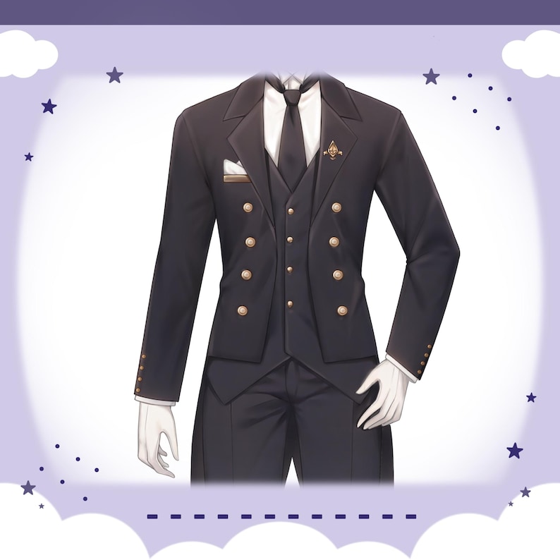 Vtuber Asset - Suits Outfit - Etsy