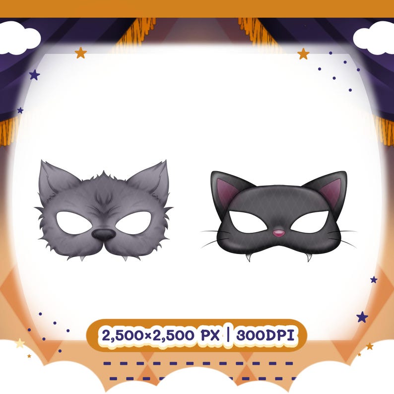 Halloween Vtuber Asset - Spooky Mask - Etsy