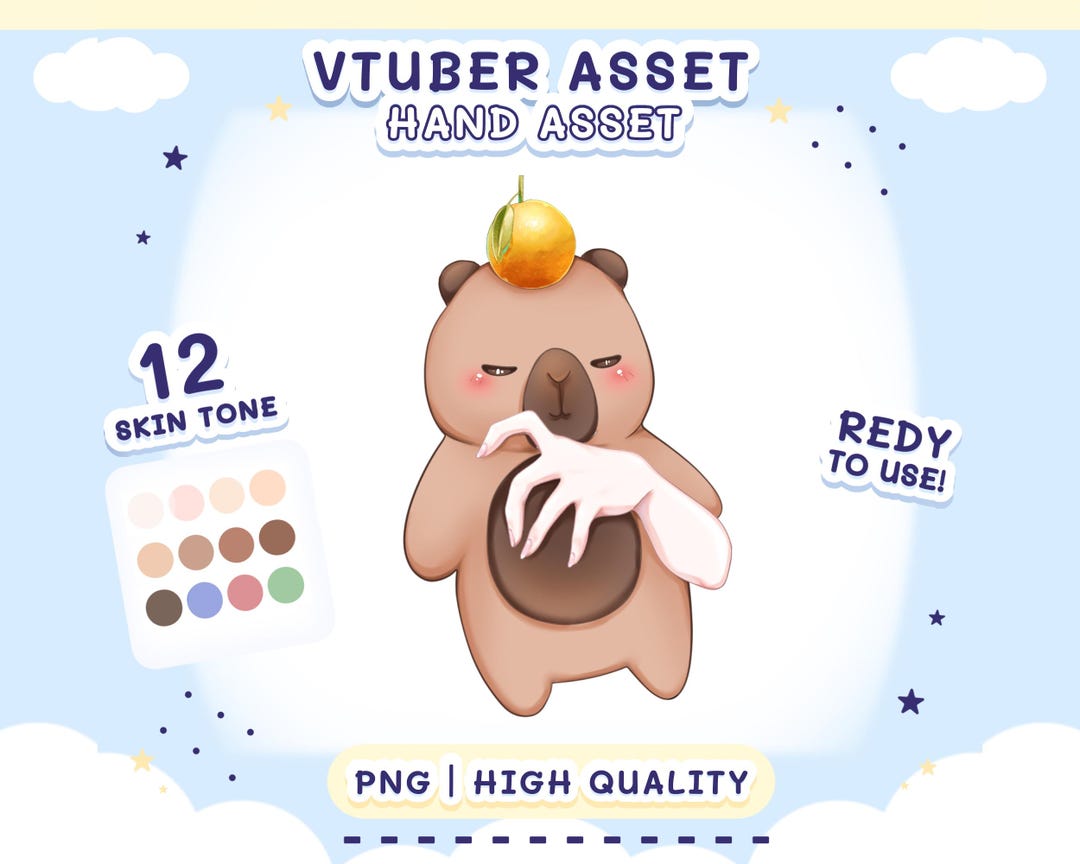 Vtuber Asset - Hand Holding Capybara Plushie - Etsy