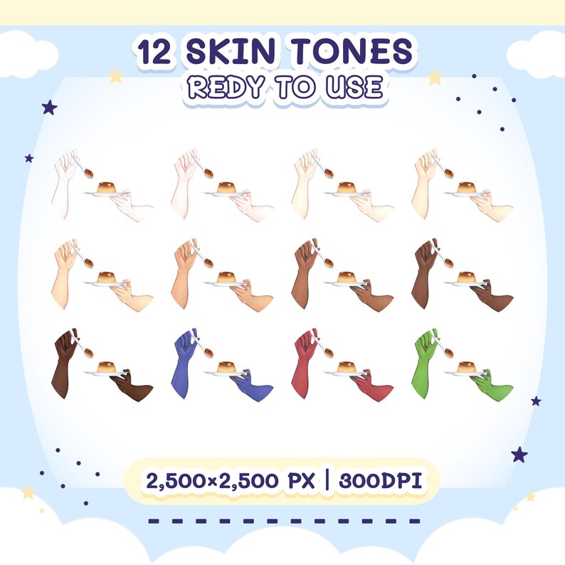 Vtuber Asset - Eating Pudding - Etsy