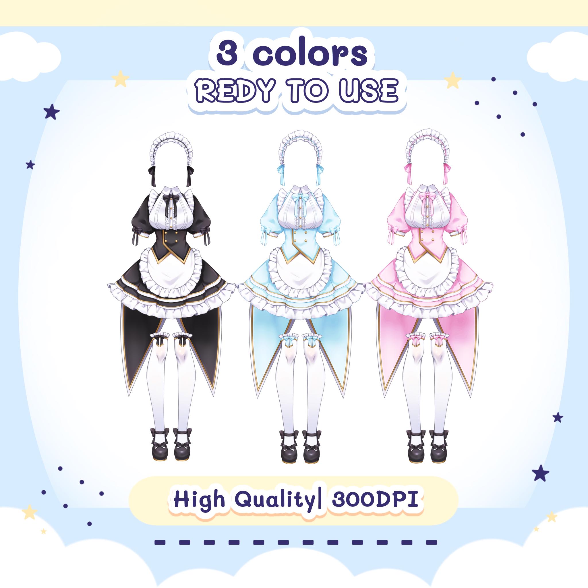 Vtuber Asset - Maid Outfit - Etsy