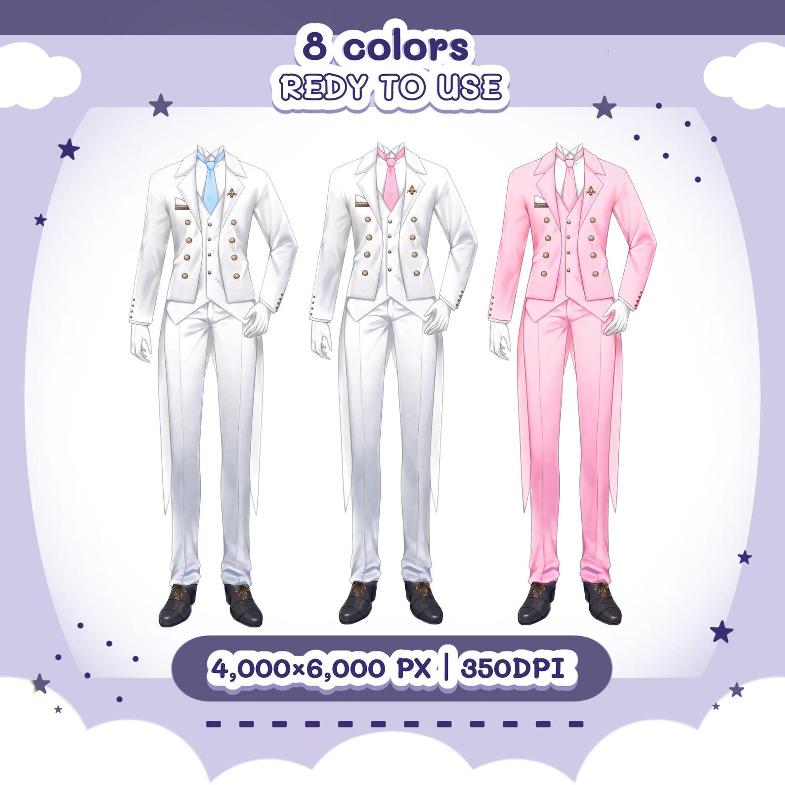 Vtuber Asset - Suits Outfit - Etsy