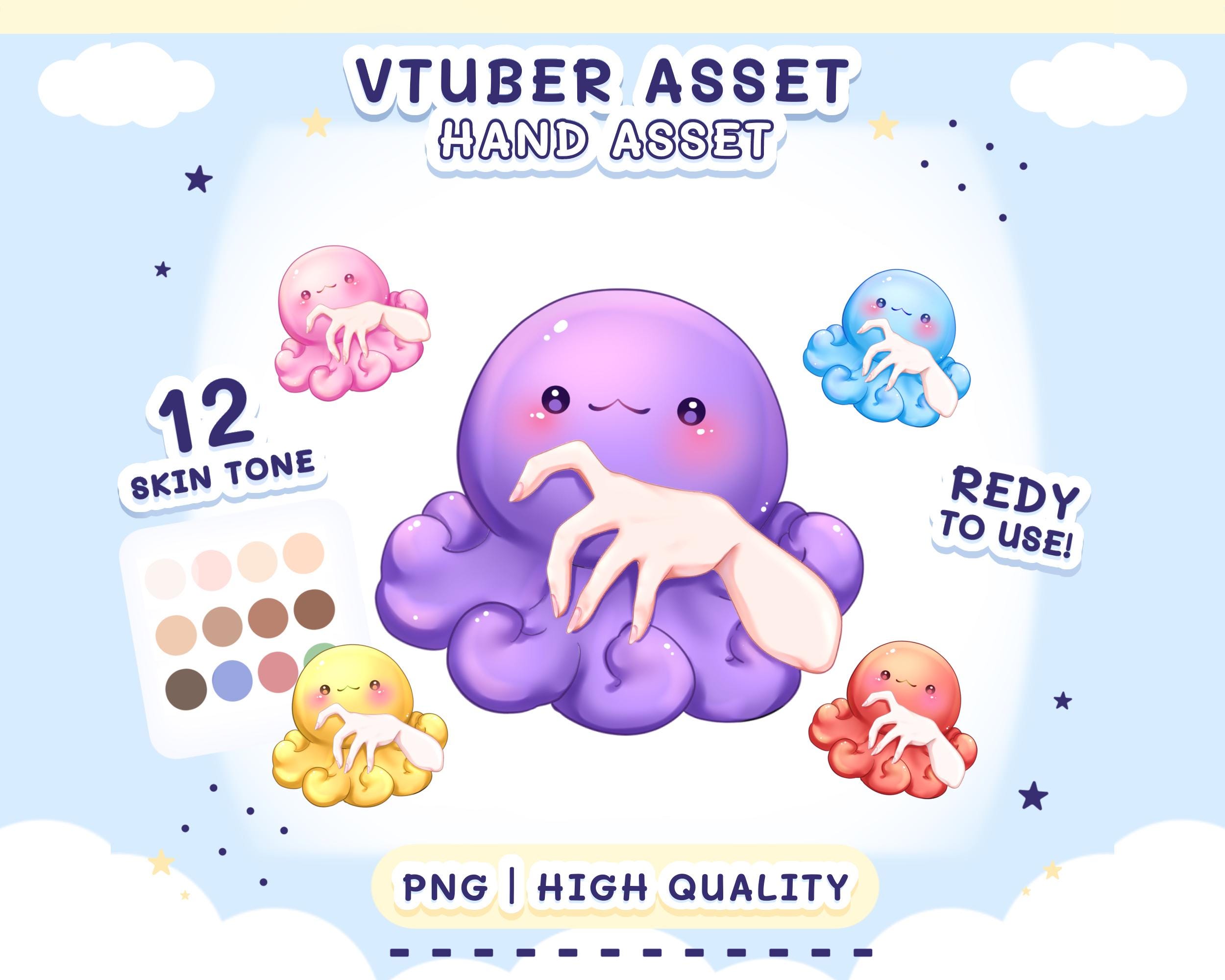 Vtuber Asset - Hand Holding Octopus Plushie - Etsy