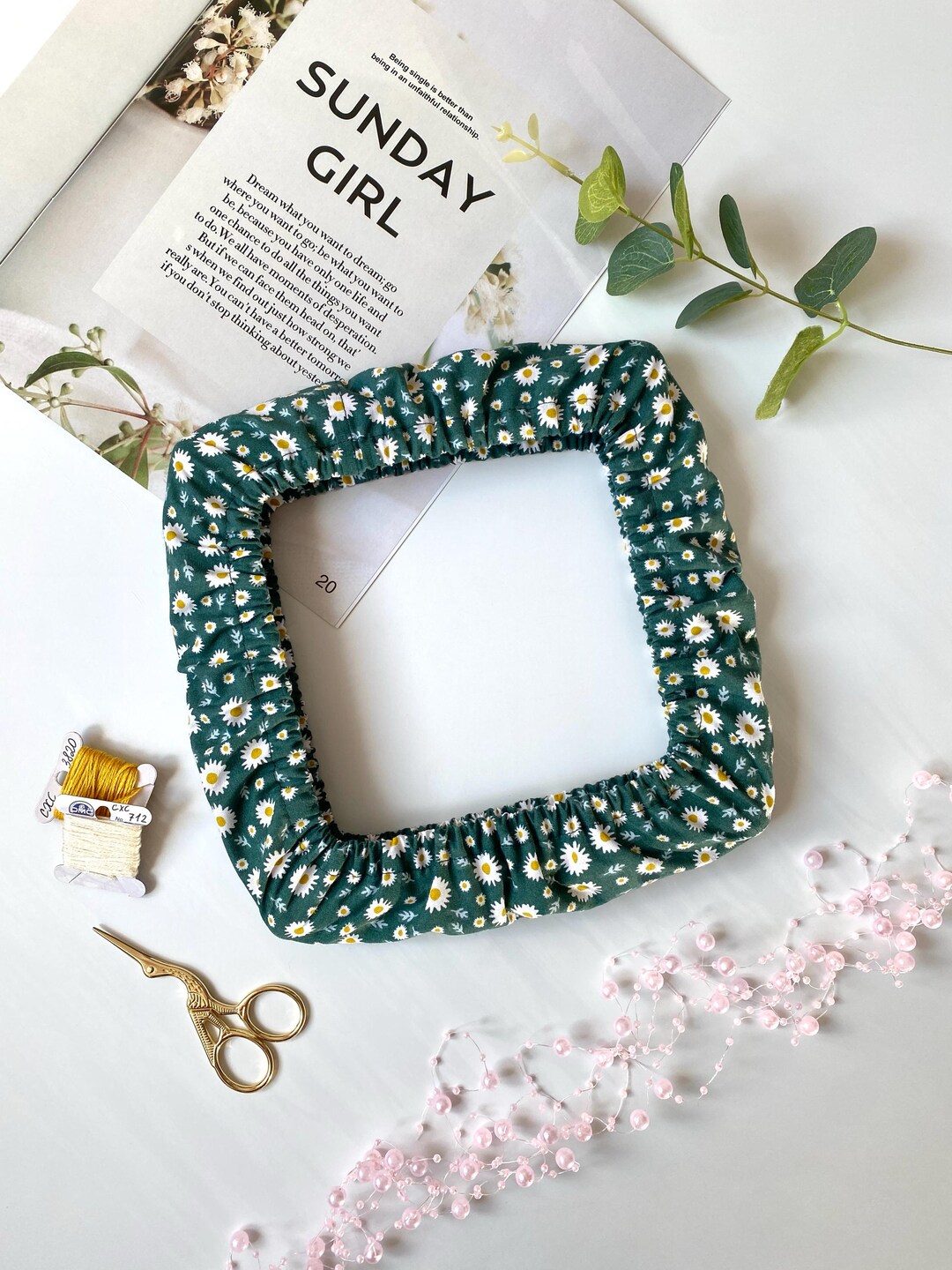 Flowers Grime Guard for Nurge Frame and Q-snap, Q-snap Cover, X-stitch ...