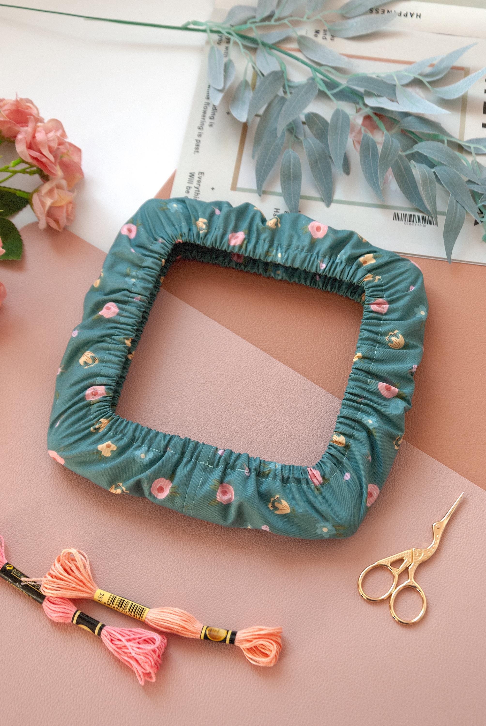 Floral Q-snap Cover and Nurge Hoop Protector, Cyan Grime Guard ...