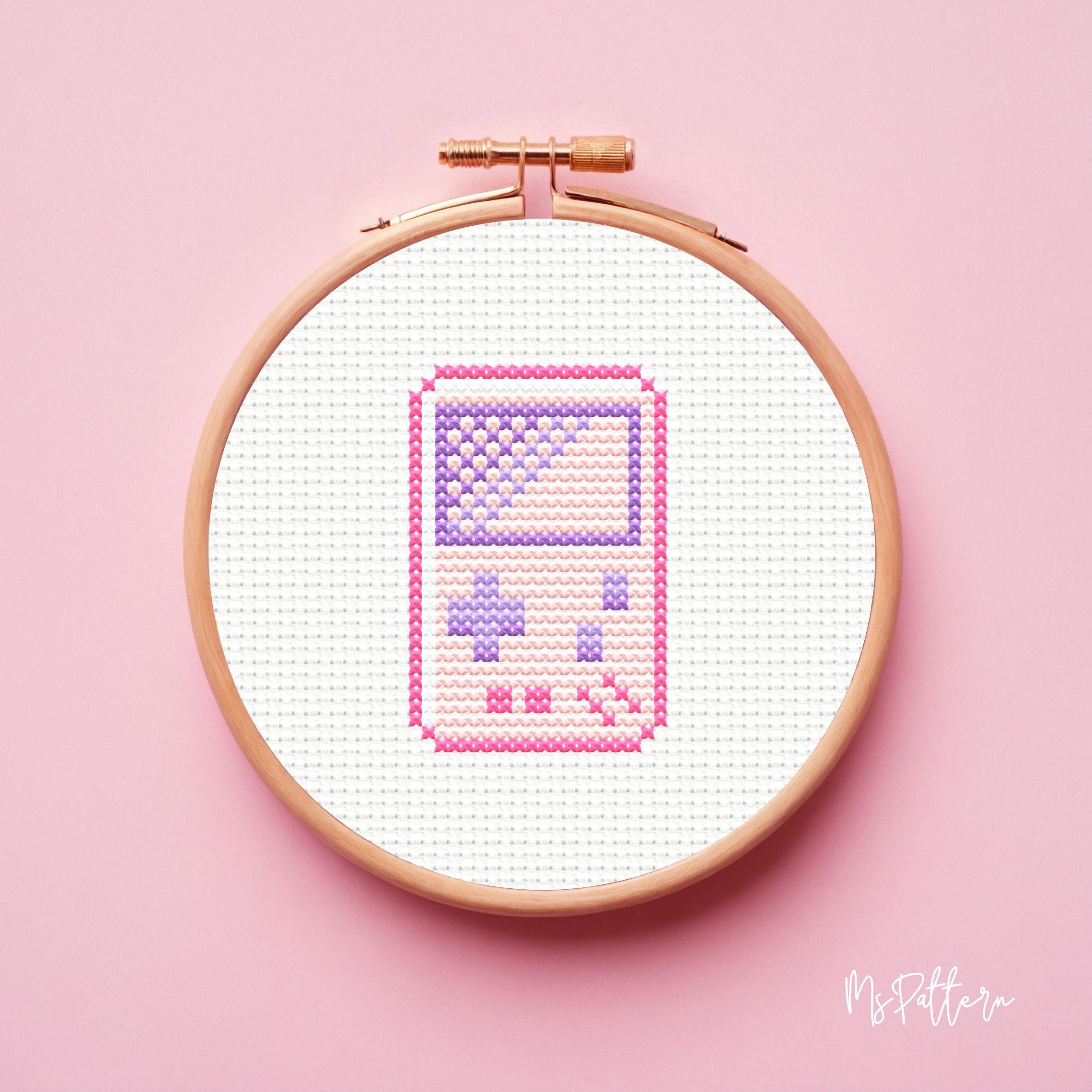 Game Boy Cross Stitch Pattern, Retro Cross Stitch, Console Cross Stitch ...