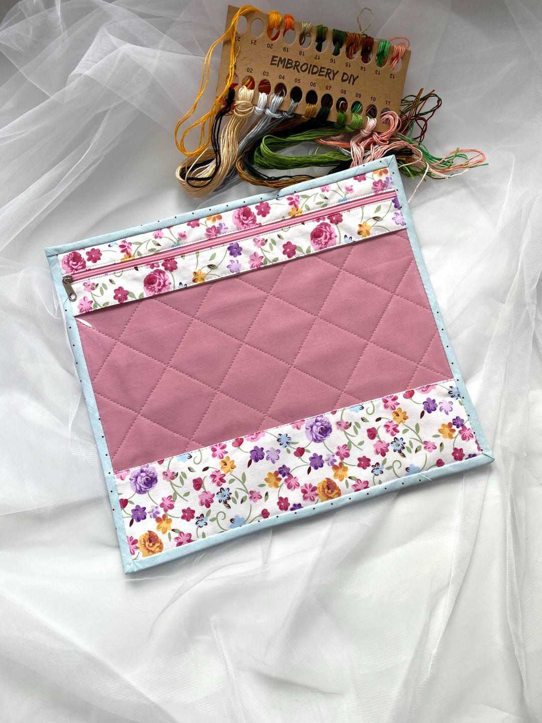 Vinyl Front Cross Stitch Bag, X-stitch Project Bags, Project Bag Vinyl ...