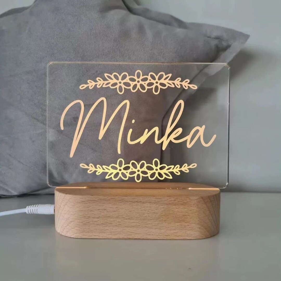 Custom LED Name Light Kids Room Decor LED Night Light Nursery Decor ...